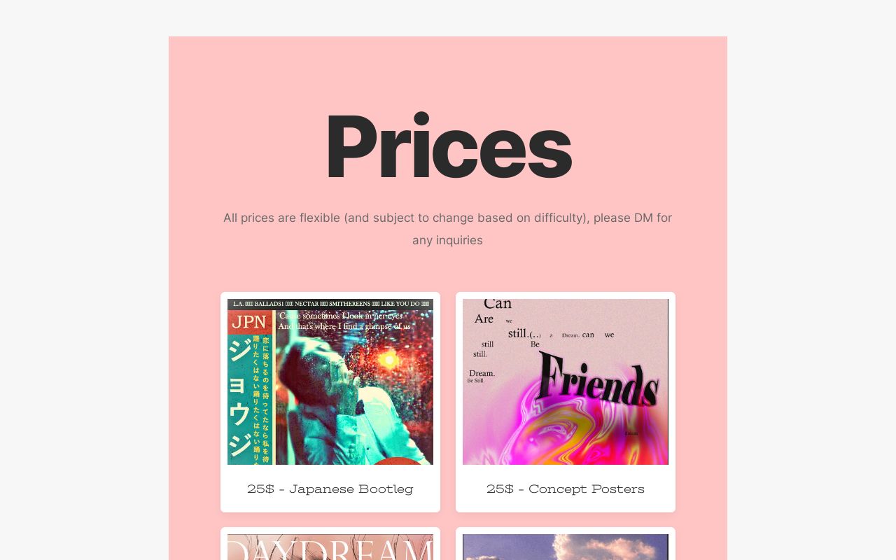 Comission Prices